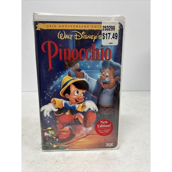 Media | Pinocchio Vhs 1999 Clam Shell Gold Collection Factory Sealed ...